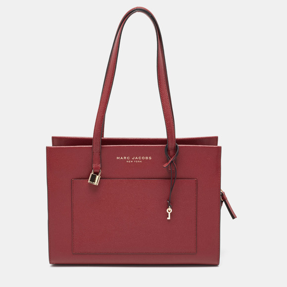 Marc Jacobs | Bags | Marc Jacobs Burgundy Leather Work Tote | Poshmark